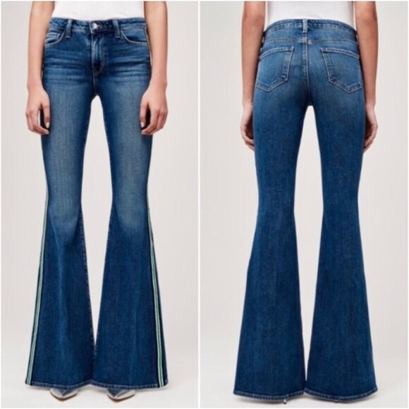 L'AGENCE | Jeans | Lagence Solana High Rise Bell Bottom Flare Jean Authentique 9s Boho Western ...